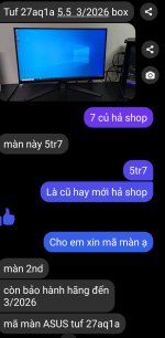 thảo luận - Giá màn con tuf 2k 170hz này hợp lý chưa ạ | VOZ